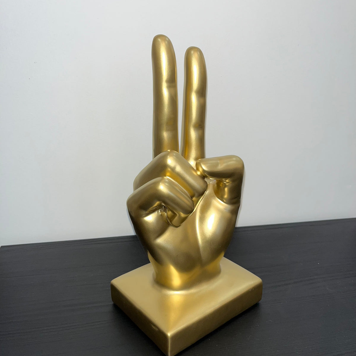 Gold Large Ceramic Peace Sign – My Home Rocks