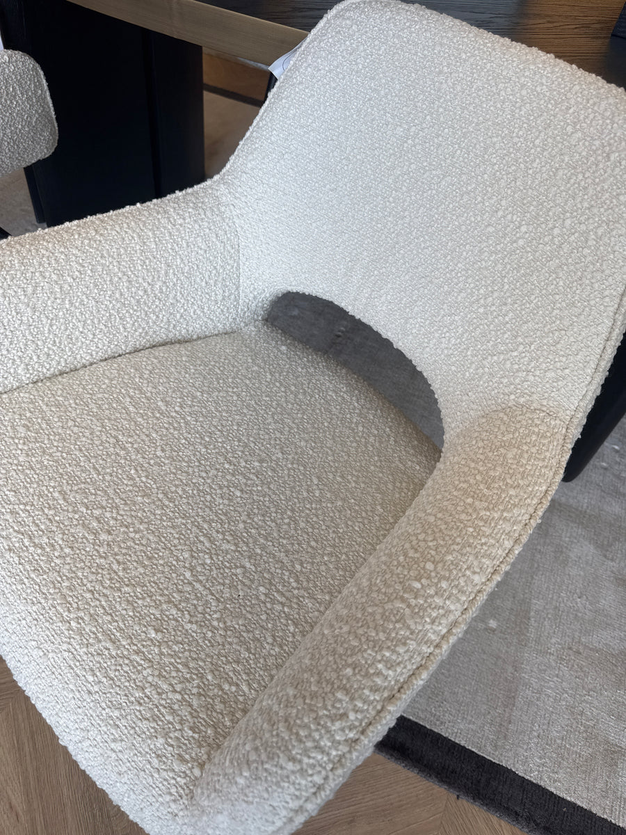 Portia Ivory Boucle Dining Chair – My Home Rocks