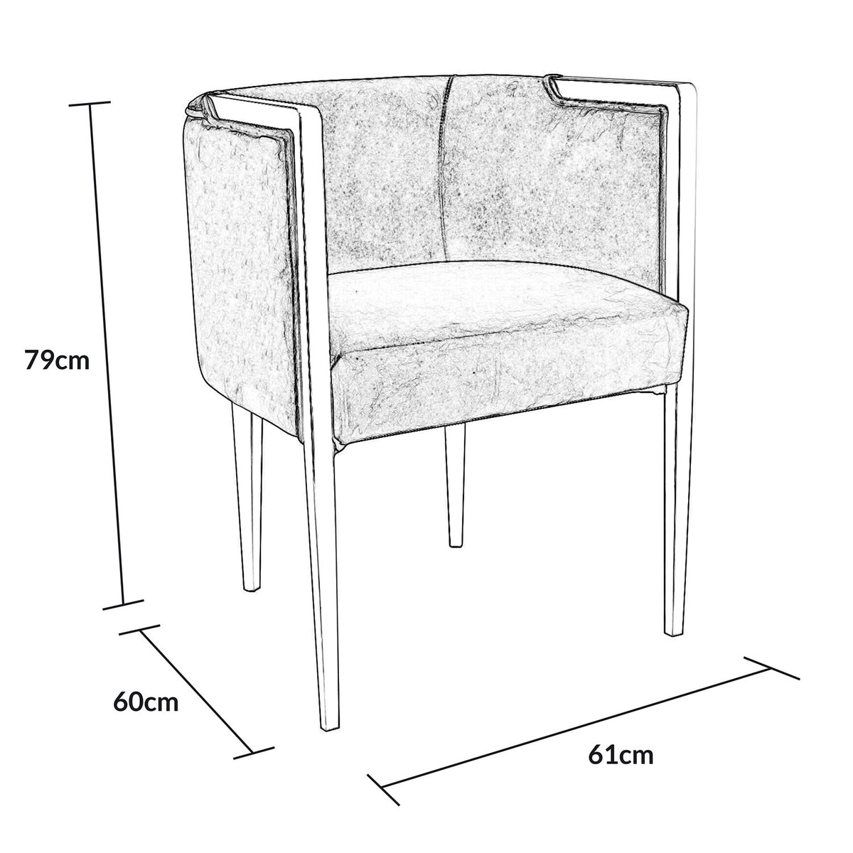 Hannah Bucket Chair Smoked Brass Mink – My Home Rocks