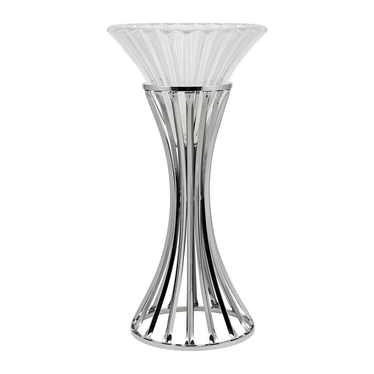 Round Top Vase With Glass Top Silver – My Home Rocks