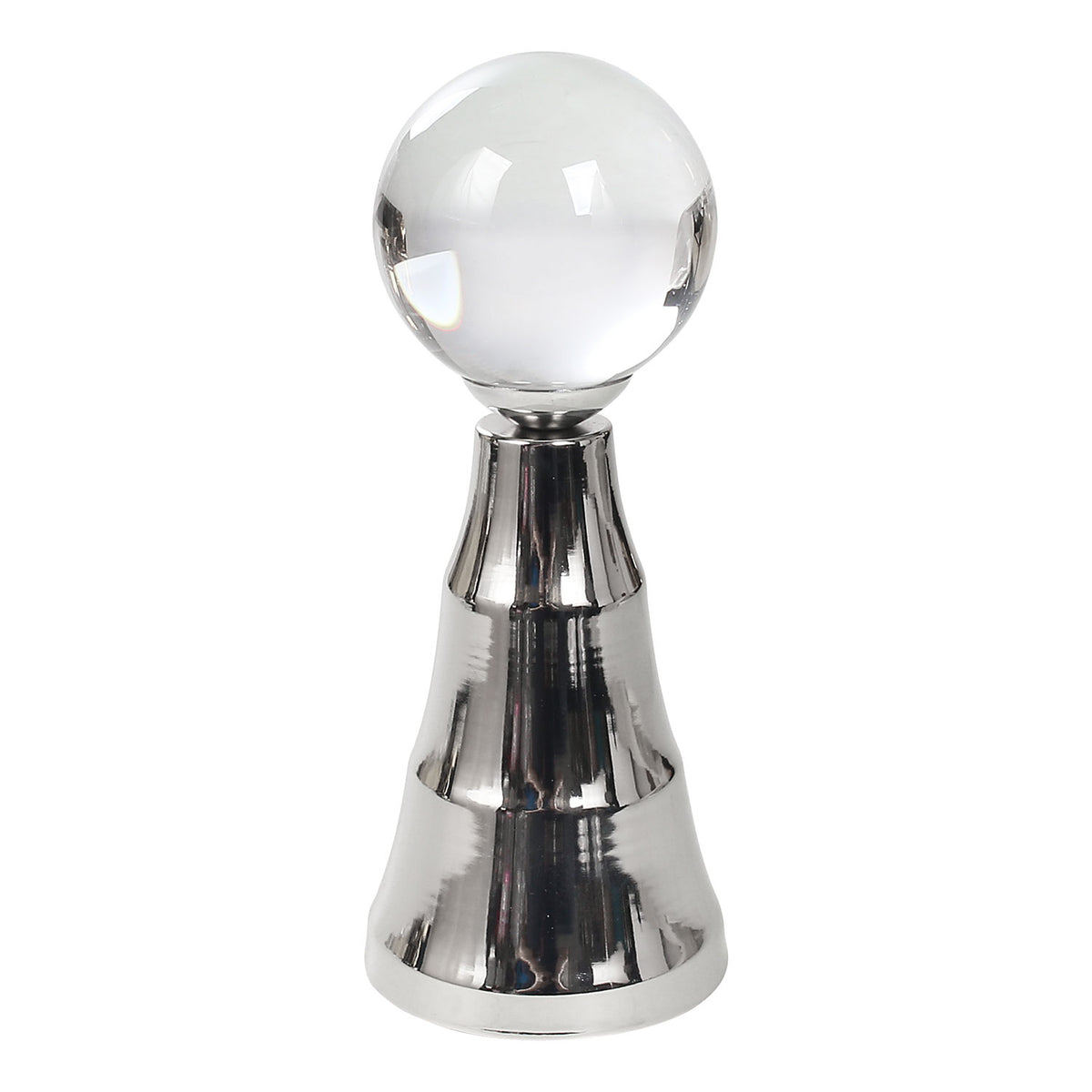 Silver Pillar Crystal Ball Stand – My Home Rocks