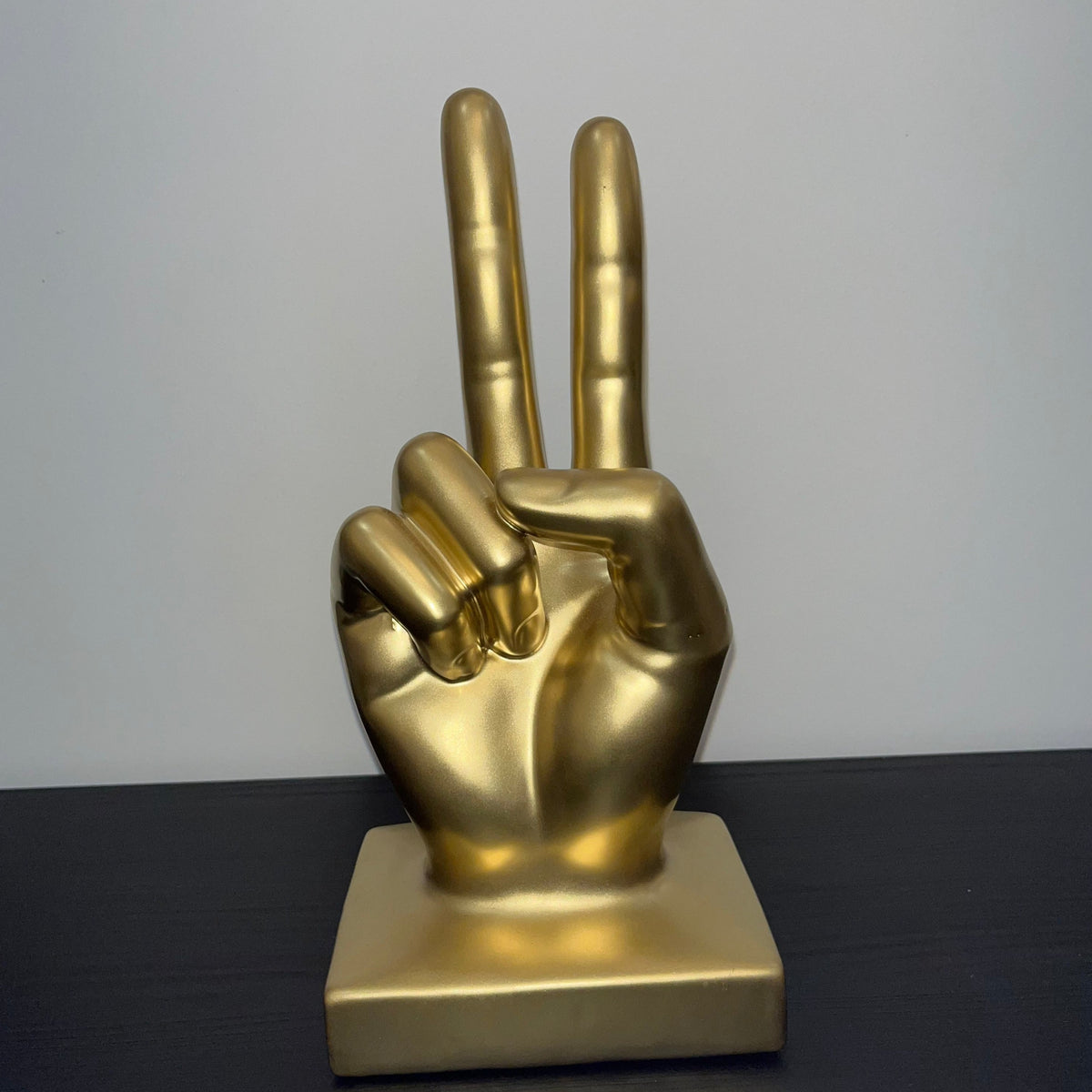 Gold Large Ceramic Peace Sign – My Home Rocks