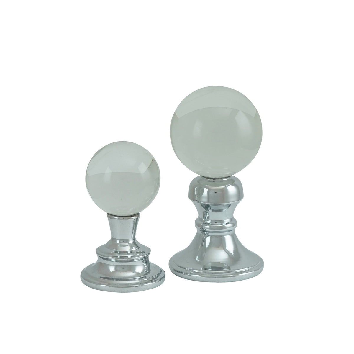 Silver Crystal Ball Stand Set of 2 – My Home Rocks