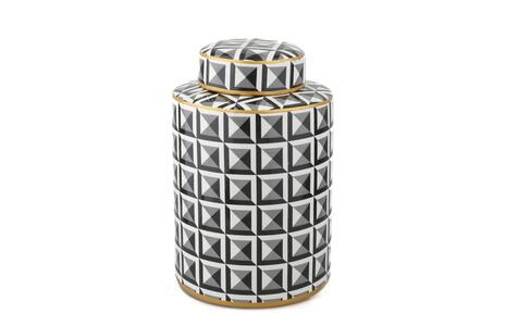 Black & White Check Jar – My Home Rocks